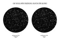 Personalized Dual Star Map Print, Poster or Canvas - Posterhaste