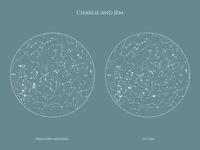 Personalized Dual Star Map Print, Poster or Canvas - Posterhaste